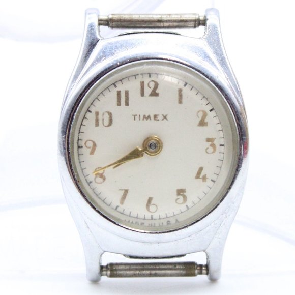 Timex | Accessories | Vintage Timex Watch Face Womens Silver Tone ...